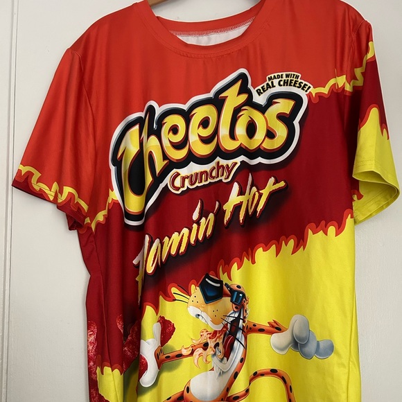 Cheetos | Shirts | Crunchy Flamin Cheetos Tshirt Red Yellow | Poshmark